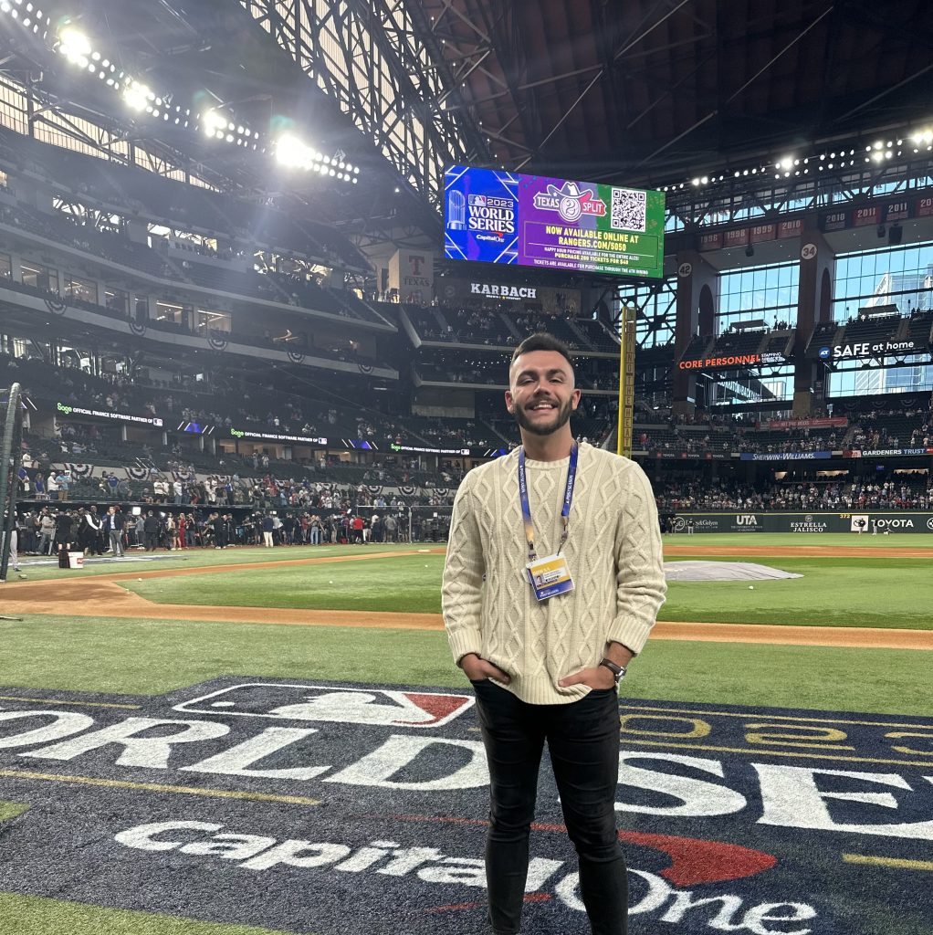 Dallas Morning News’ Shawn McFarland covers the World Series