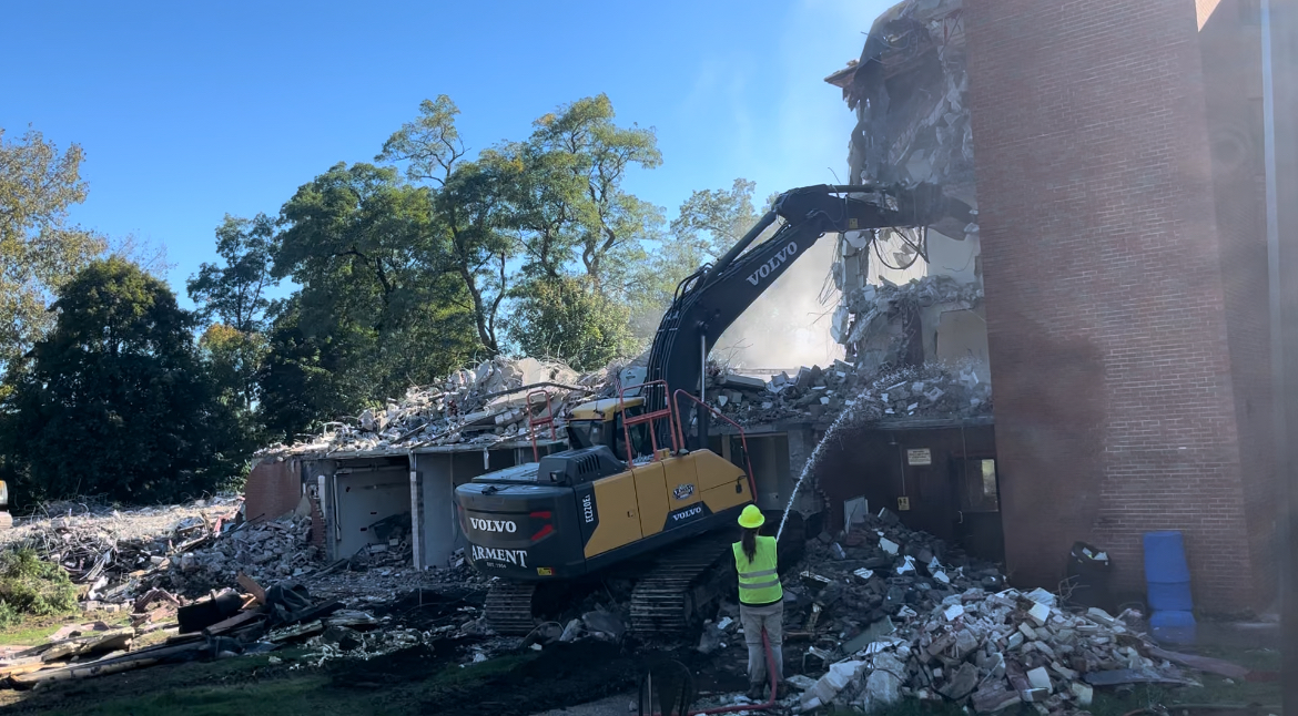 Springfield College takes first steps in tearing down Gulick Hall